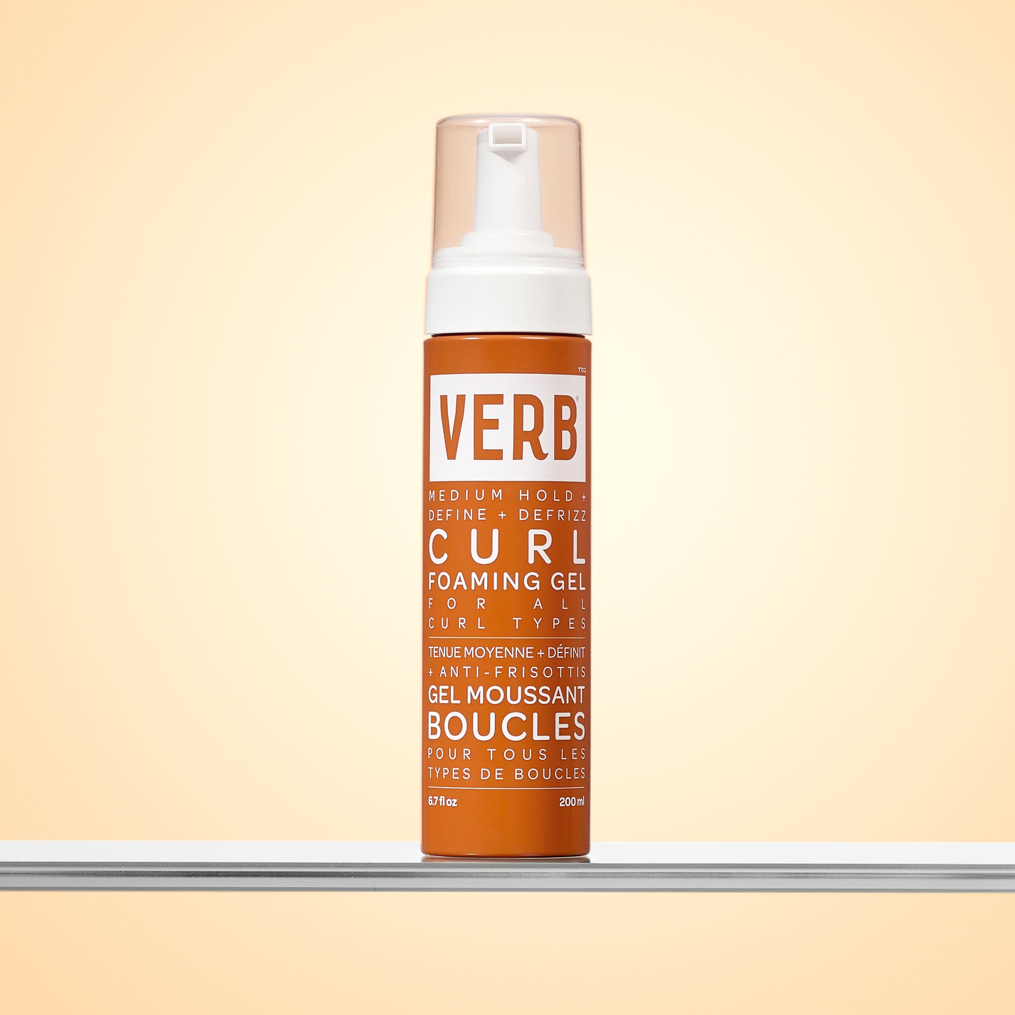 curl foaming gel | definition + defrizz | verb products