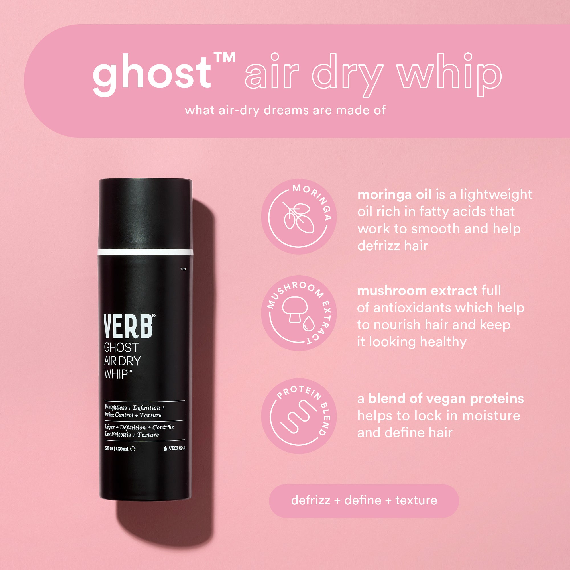 ghost™ air dry whip | definition + texture | verb products