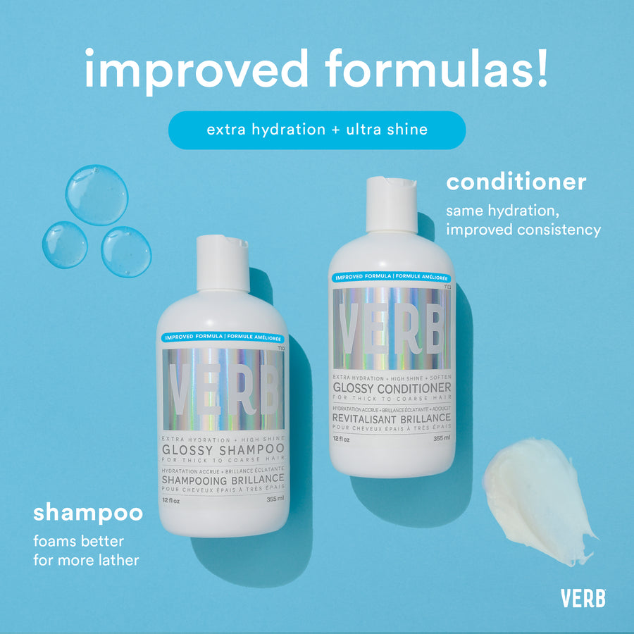 glossy shampoo | verb products