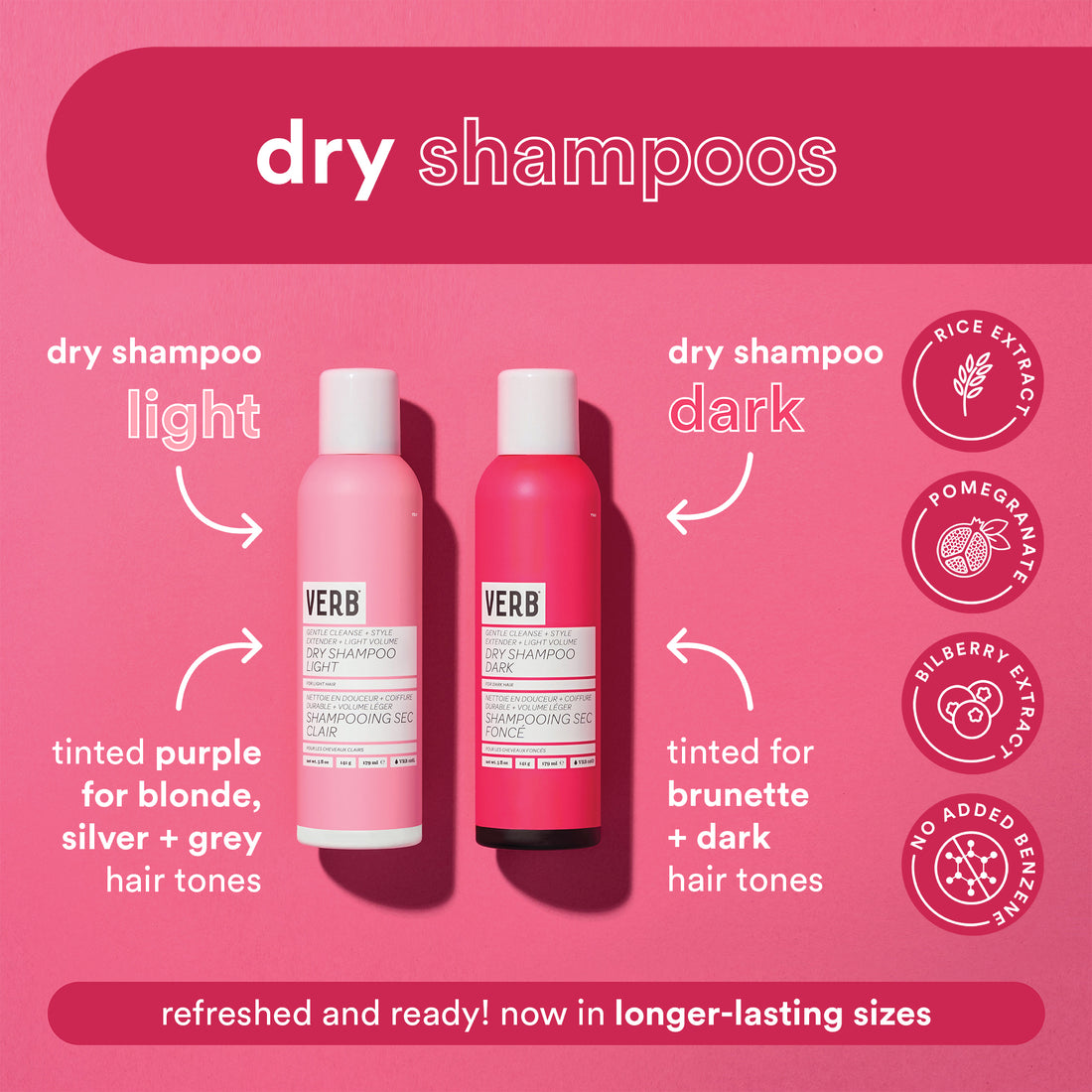 dry shampoo | verb products